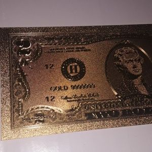 Collectible | Other | Rare 24k Gold Banknote 2 Bill Collectible Money ...